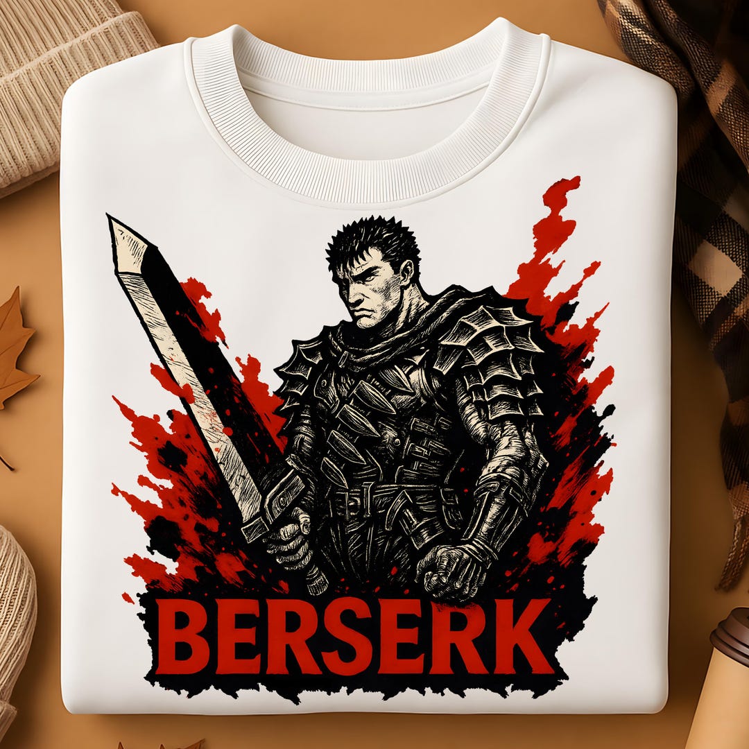 Berserk Guts Anime Graphic Design – Printable PNG for T-shirts ...