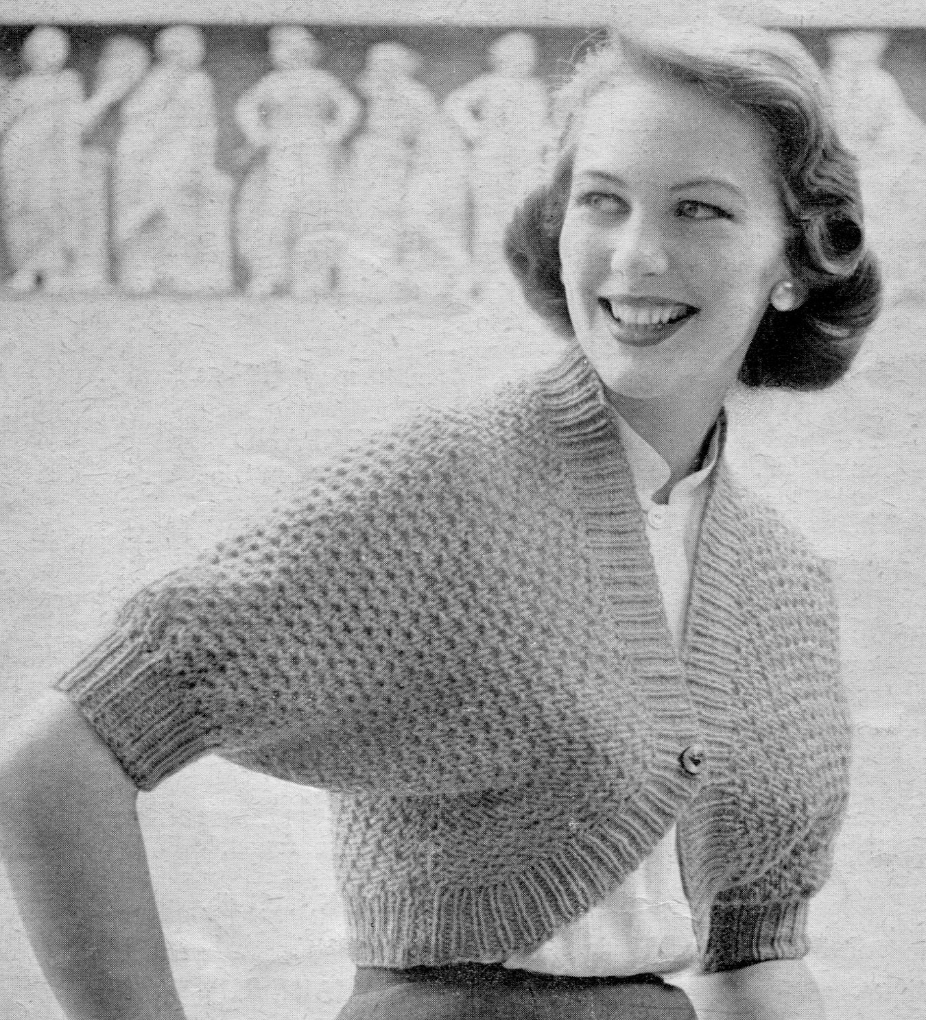 Sexy 1950s Sweater Girl Jumpers and Bolero 34 to 38 Bust Patons 401 ...