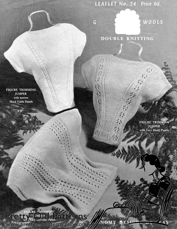 Quick and Easy Simple Summer Jumpers Tops 3 Designs Bust 34 to | Etsy