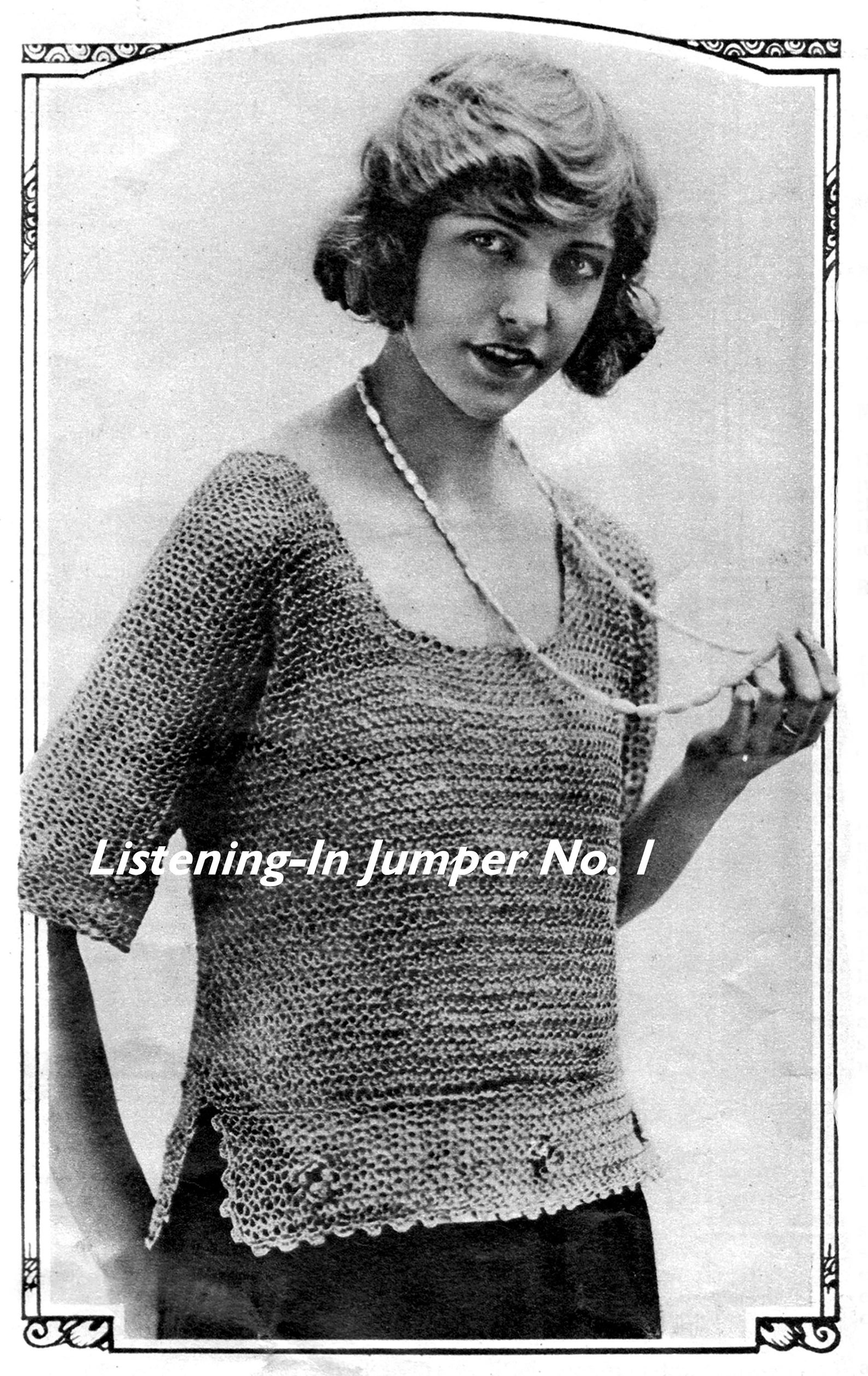 Early 1920s Easy to Make Jumpers 9 Designs Beginners Sweaters Tunics ...