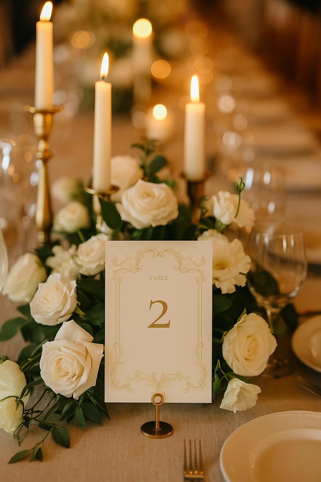 Editable Table Numbers Template 1-10 – Elegant Gold Design – 5x7 ...