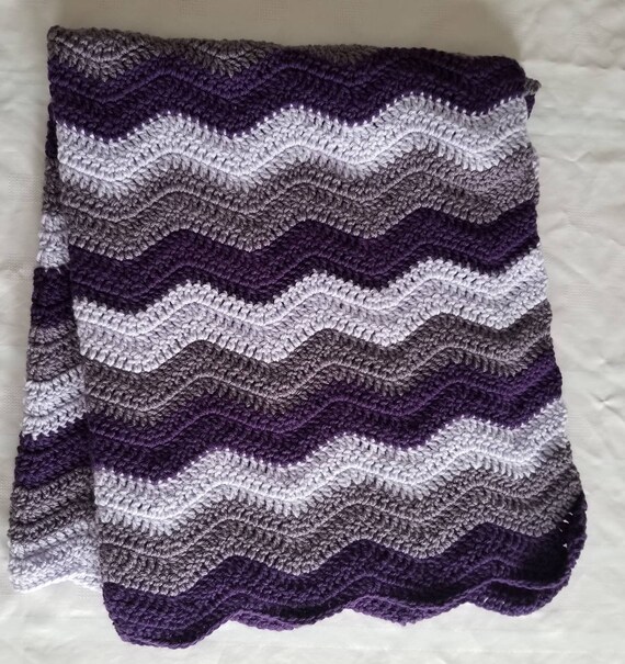 Purple And Grey Chevron