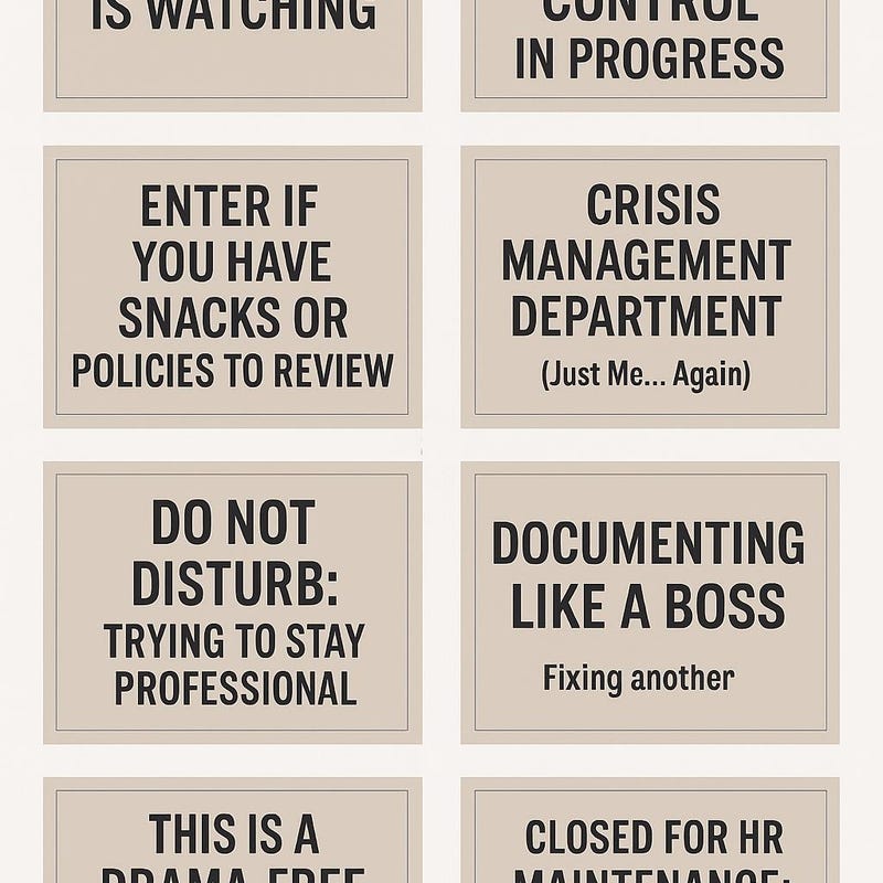 Hr Office Signs - Etsy