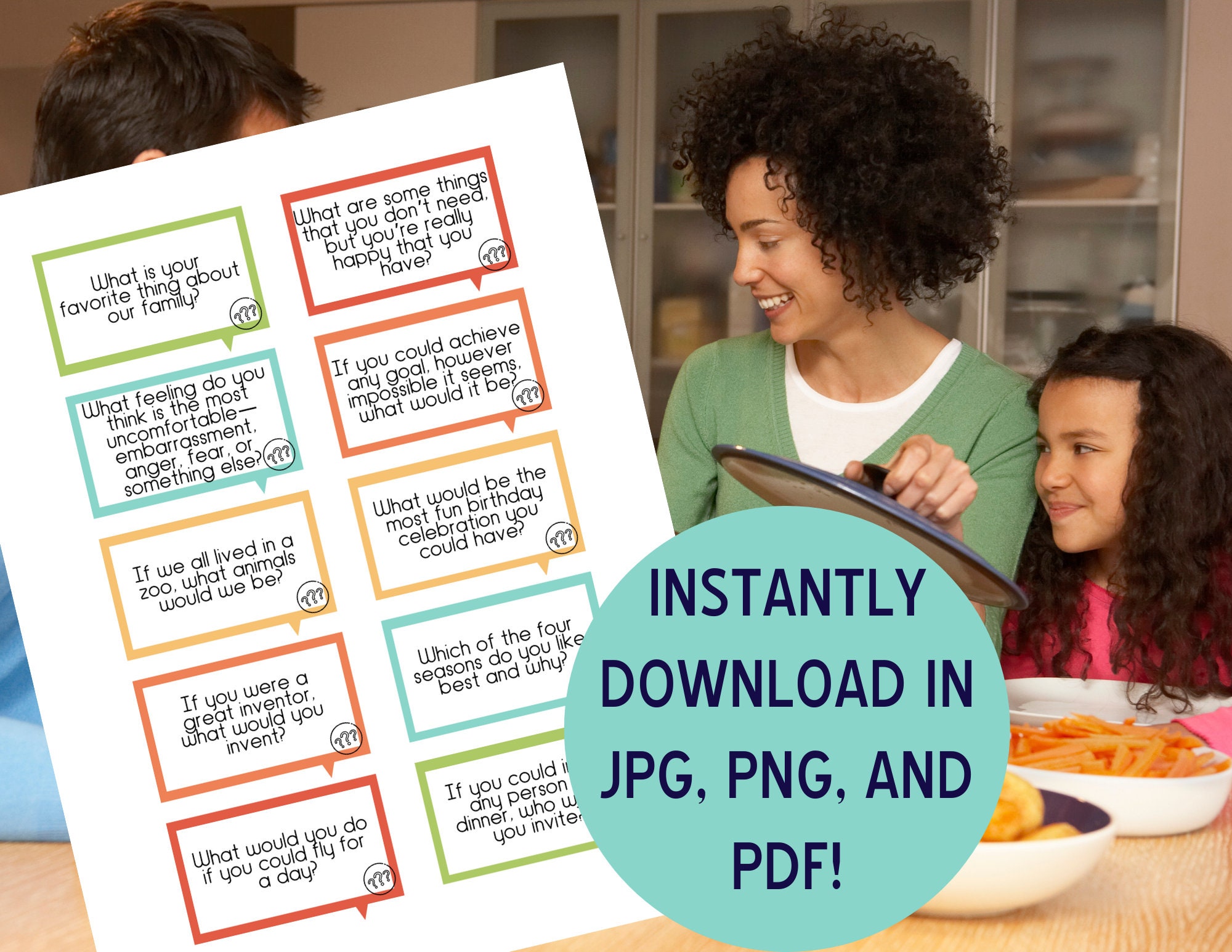 50 Questions for Family to Get Kids Talking for Family Dinner Talks ...