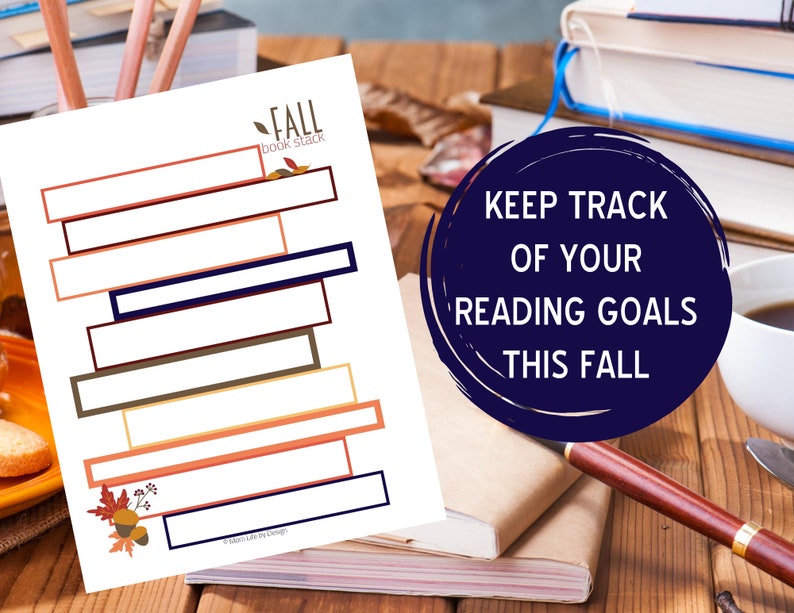 Fall Reading Challenge Autumn Themed Book Log Printable Book - Etsy