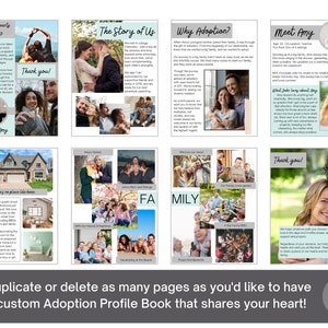 Adoption Book Template With Kids in Home, Profile Book for Birthmother ...