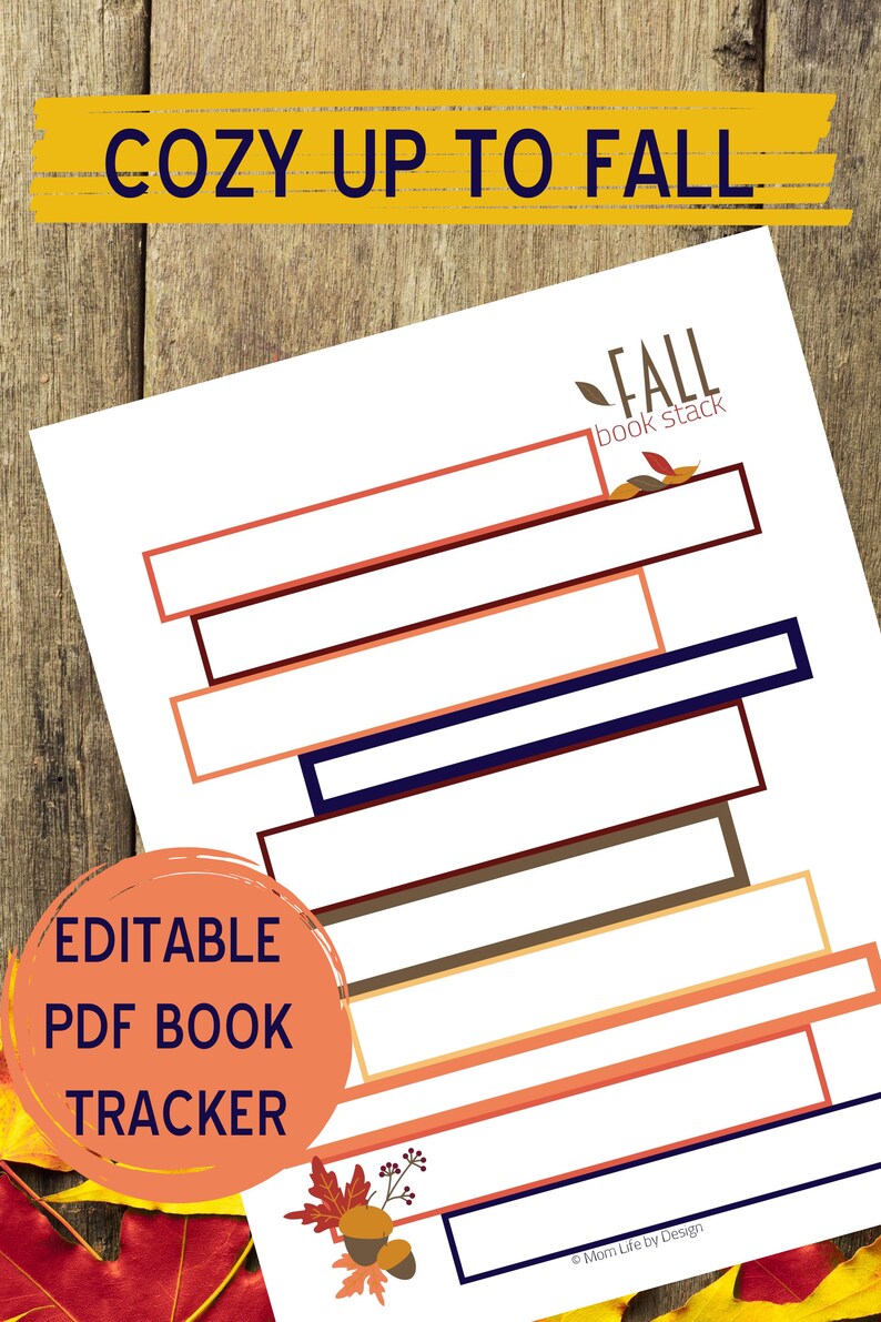 Fall Reading Challenge Autumn Themed Book Log Printable Book - Etsy