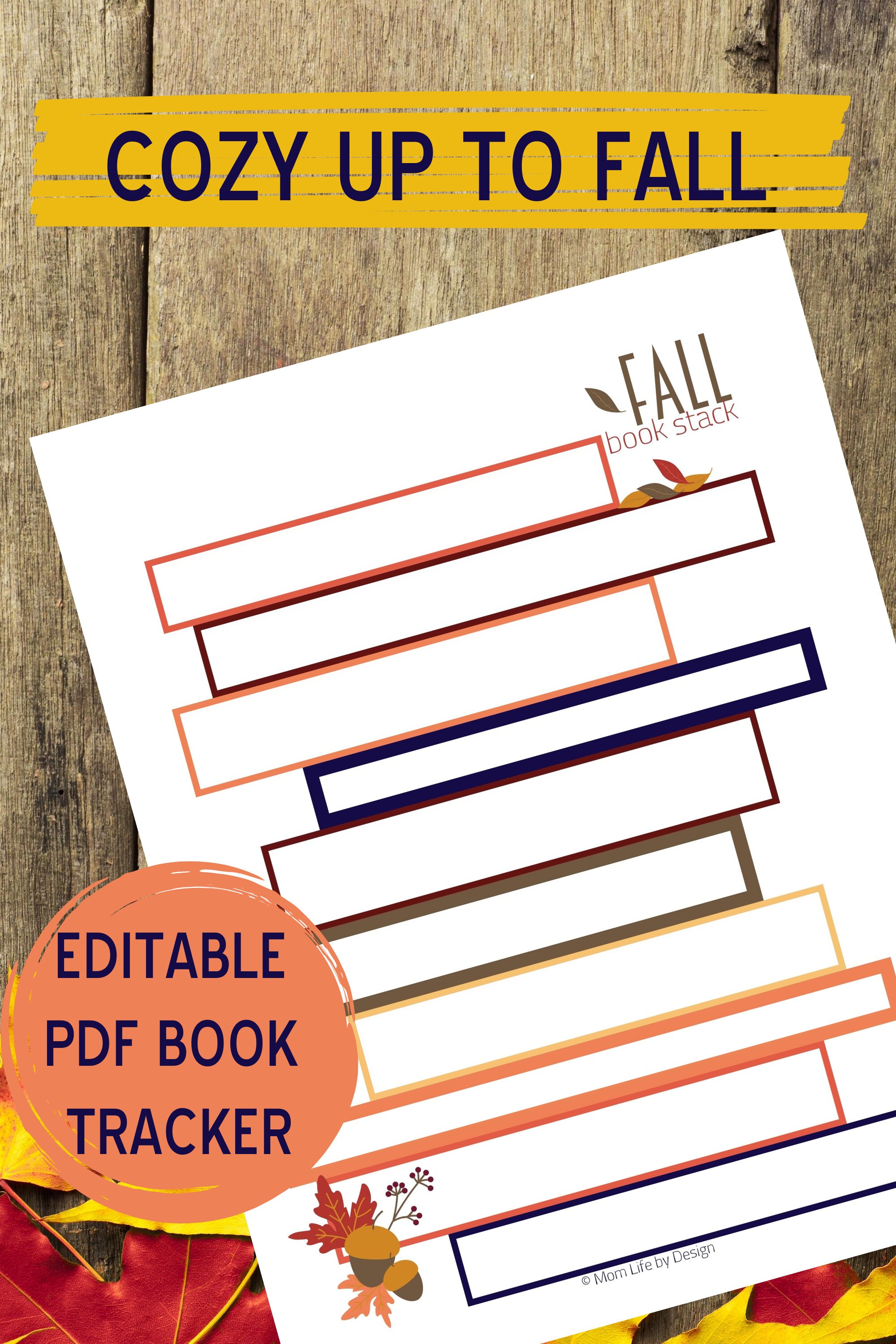 Fall Reading Challenge Autumn Themed Book Log Printable Book - Etsy