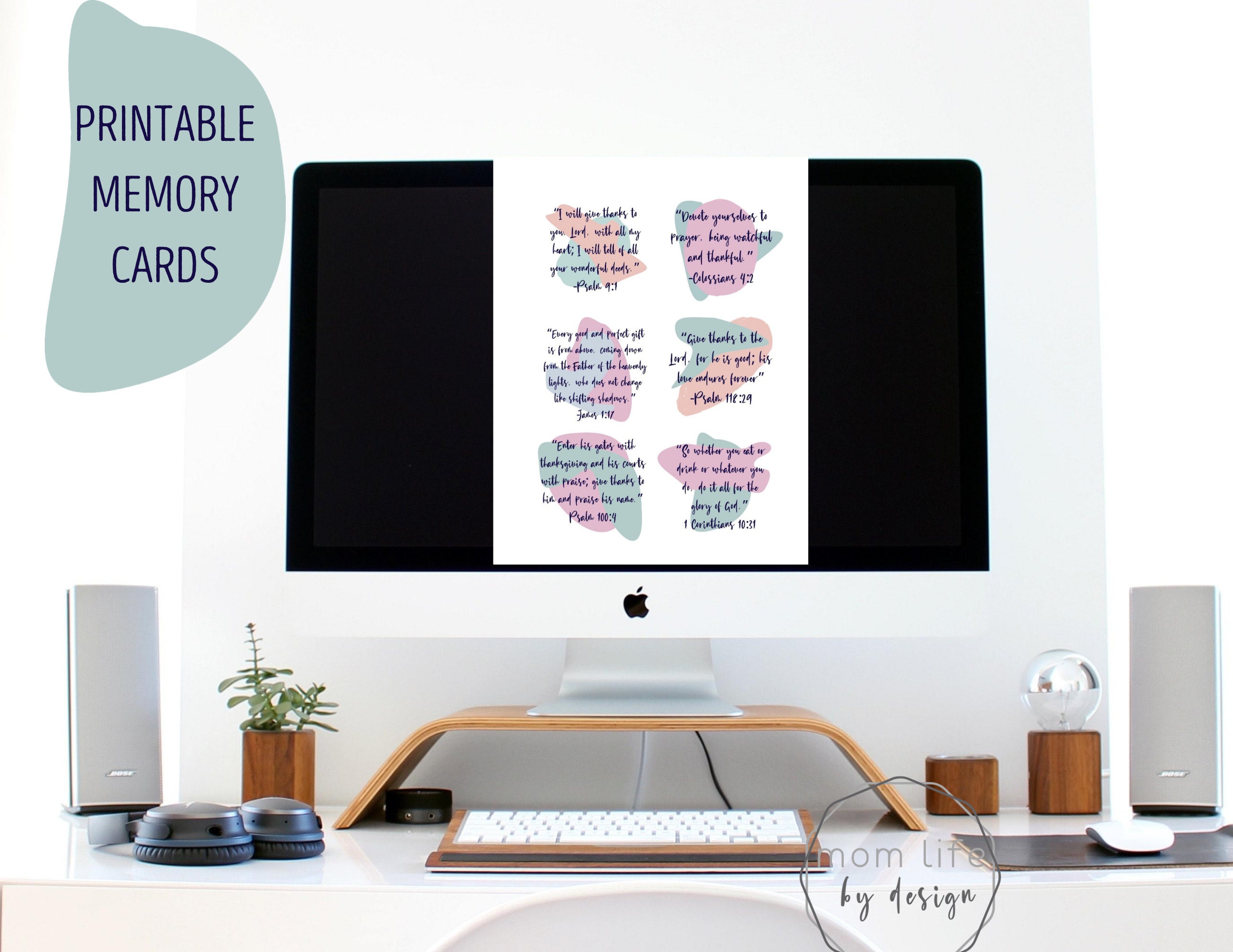 Scripture Memory Card Digital Download With Bible Verses for - Etsy