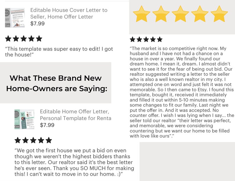 Home Offer Letter Template, House Cover Letter to Seller, Home Buyer ...