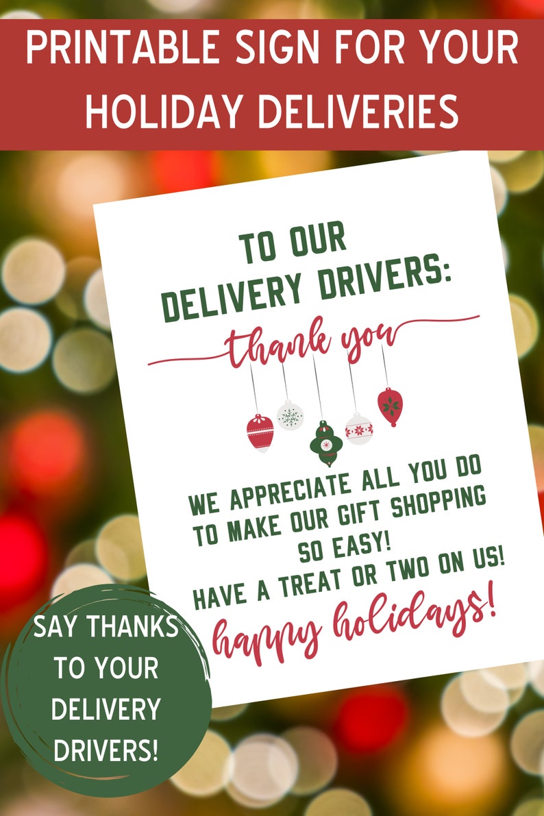 Christmas Package Delivery Thank You Fedex UPS USPS Amazon - Etsy