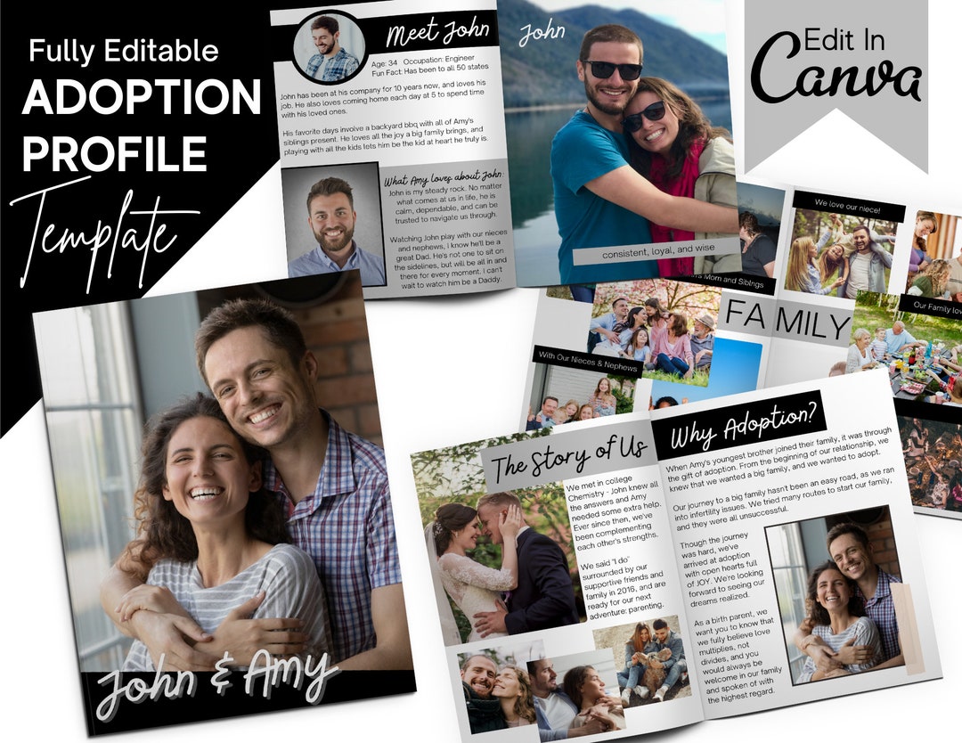 Personalized Photo Book Template for Domestic Adoption Profile ...