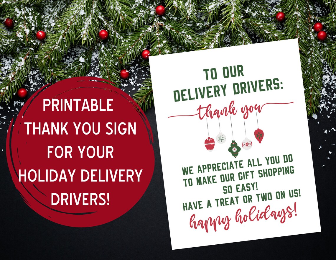 Christmas Package Delivery Thank You Fedex UPS USPS Amazon - Etsy