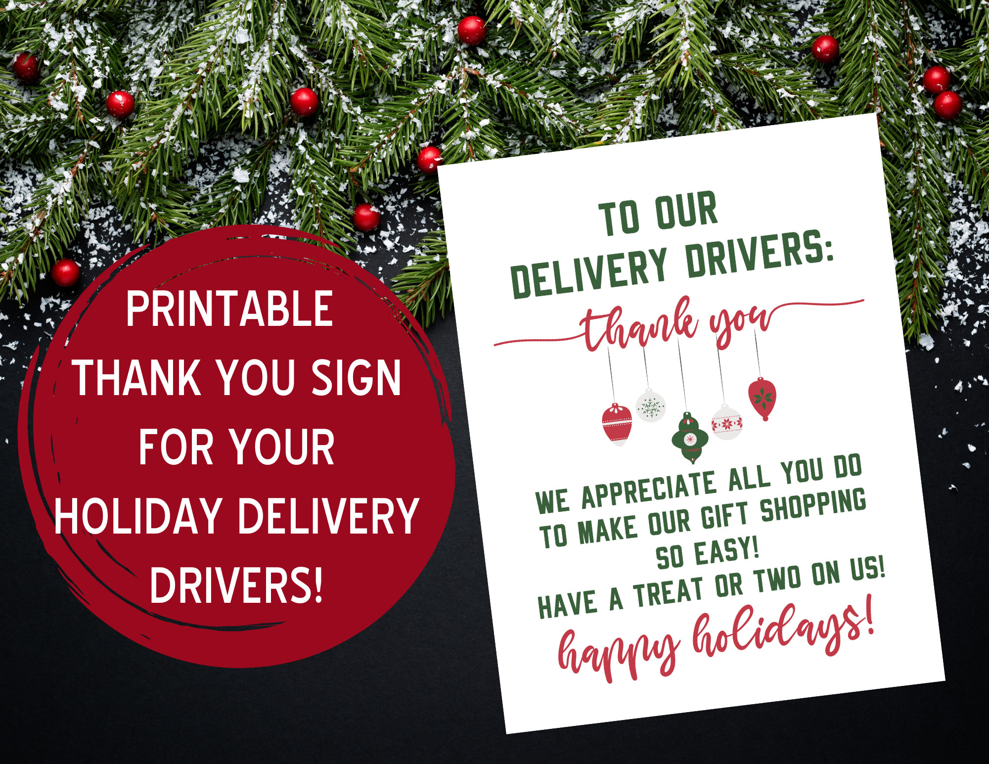 Christmas Package Delivery Thank You, Fedex, UPS, USPS, Amazon Delivery ...