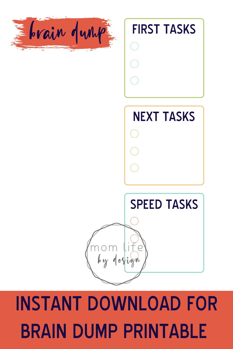 Brain Dump Printable to Do List, Get More Done With This Printable ...