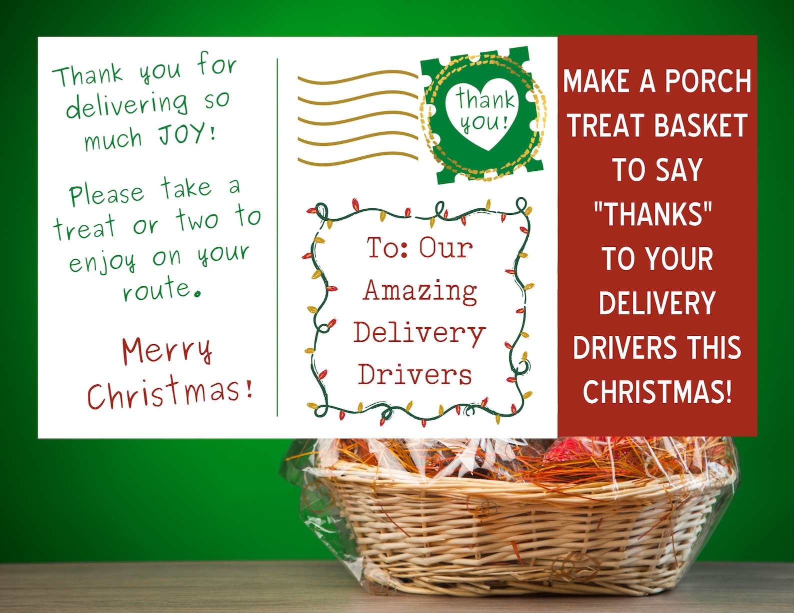 Make a Thank You Treat Basket for Your Amazon, UPS, Fedex, and USPS ...