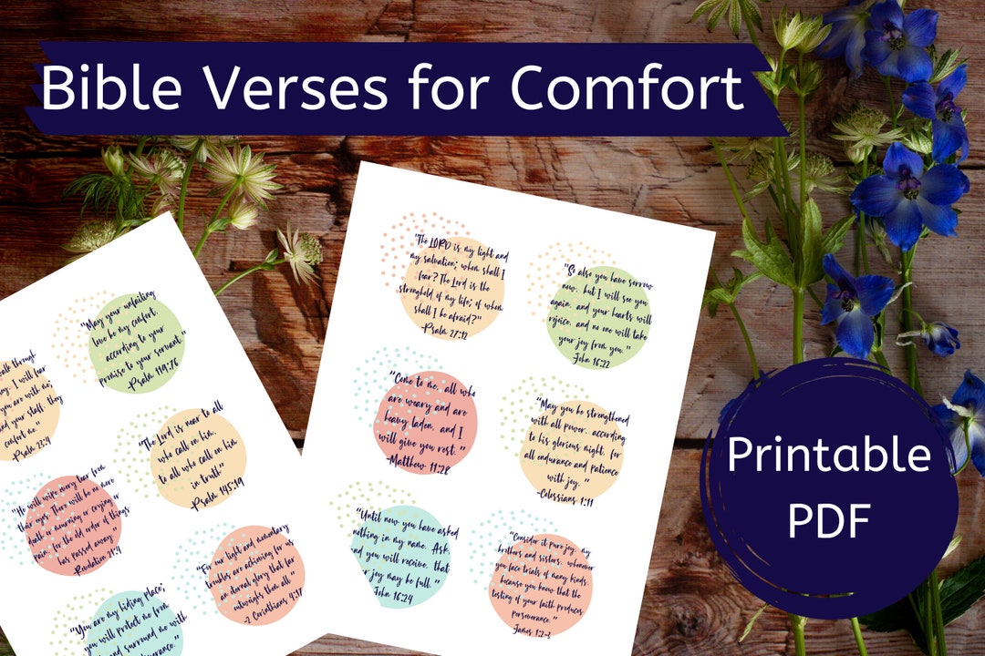 Printable Bible Memory Cards for Comfort / Scripture Cards for Women ...