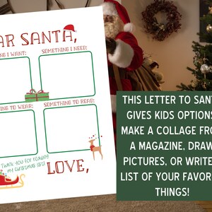Dear Santa Letter Holiday Wish List, Christmas Wish List Printable ...