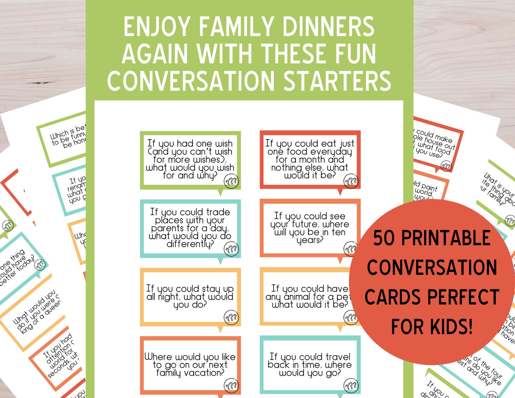 50 Questions for Family to Get Kids Talking for Family Dinner Talks ...