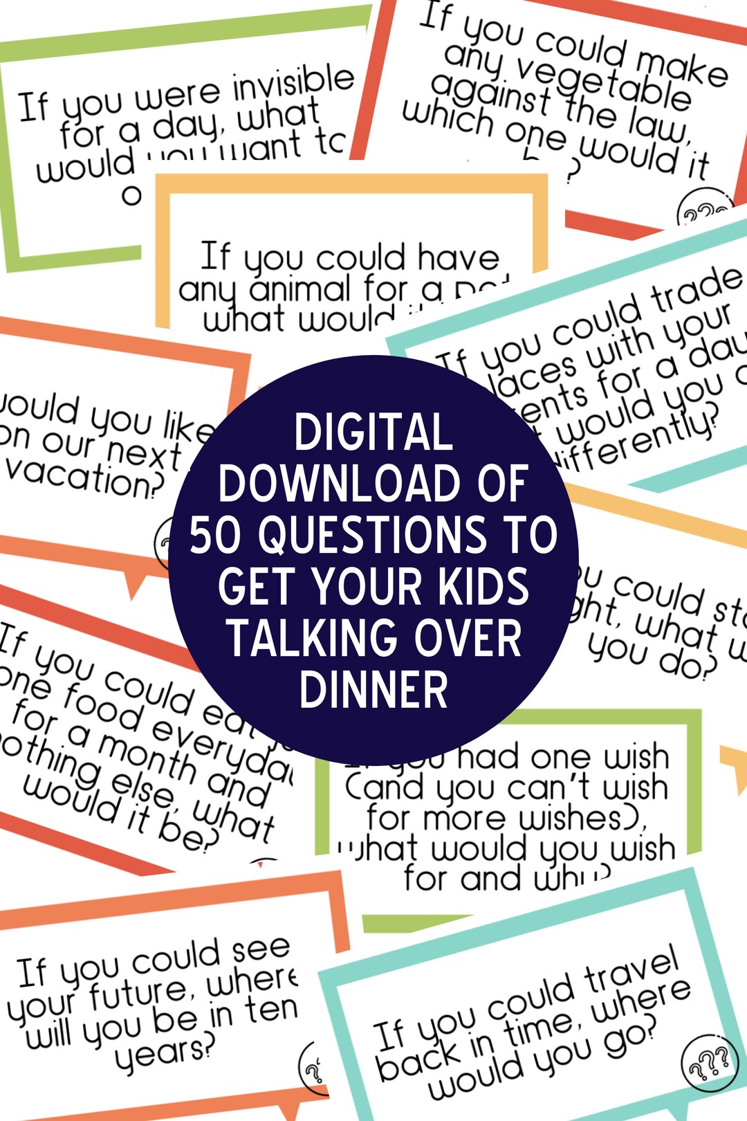 50 Questions for Family to Get Kids Talking for Family Dinner Talks ...