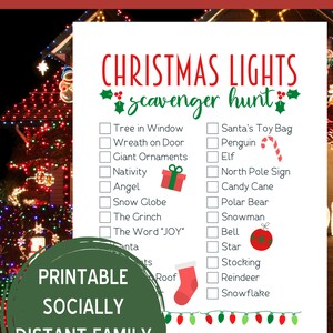 Christmas Lights Checklist, Lockdown Christmas Activity, Family ...