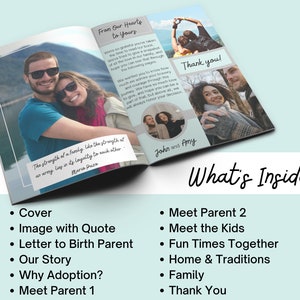 Adoption Book Template With Kids in Home, Profile Book for Birthmother ...