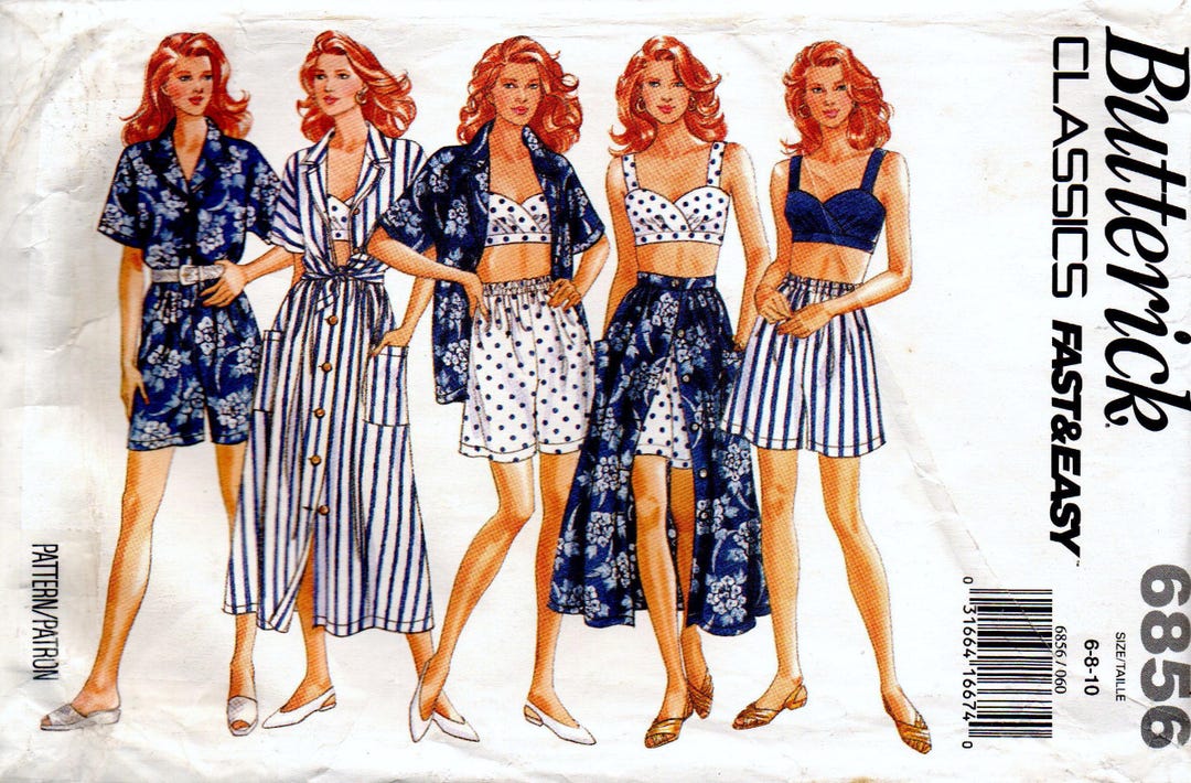 Misses' Shirt, Top, Skirt (missing Shorts) Sewing Pattern - Mccall's ...