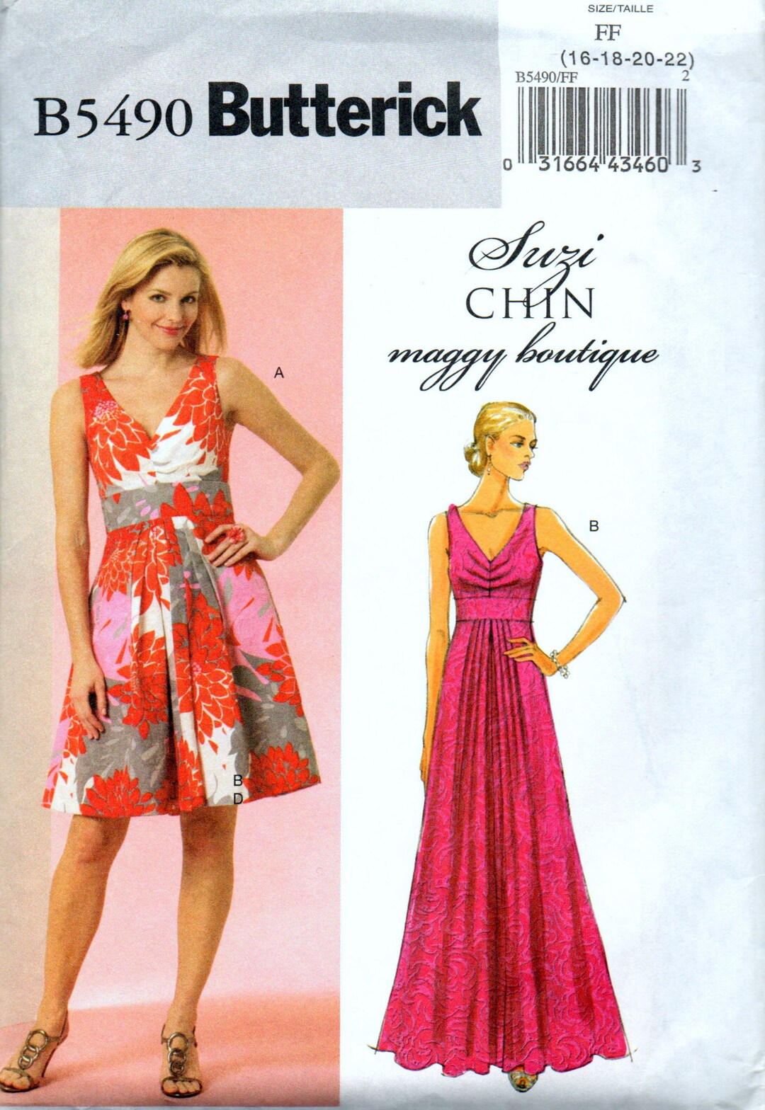 Suzi Chin Maggy Boutique Dress in Two Lengths Sewing Pattern ...