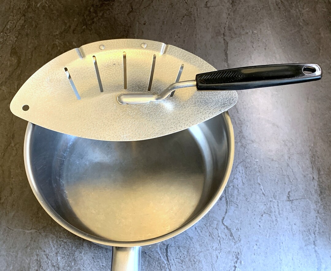 Vintage Foley Pot/pan/skillet Strainer Aluminum With Black - Etsy