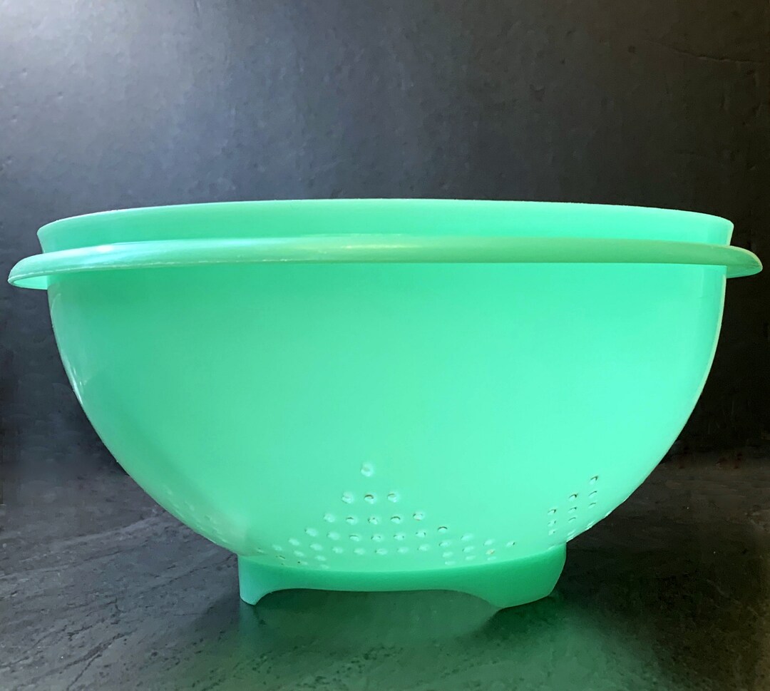 Vintage Jadeite Green Tupperware Colander and Strainer - Etsy