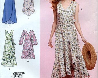 Simplicity Sewing Pattern 8637 Misses' Wrap Dress - Etsy