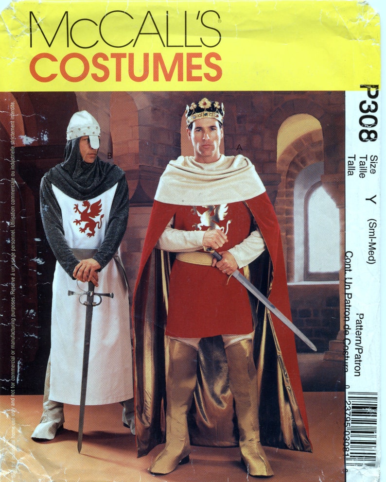 Men's Camelot Costumes King Arthur Sir Lancelot Sewing - Etsy