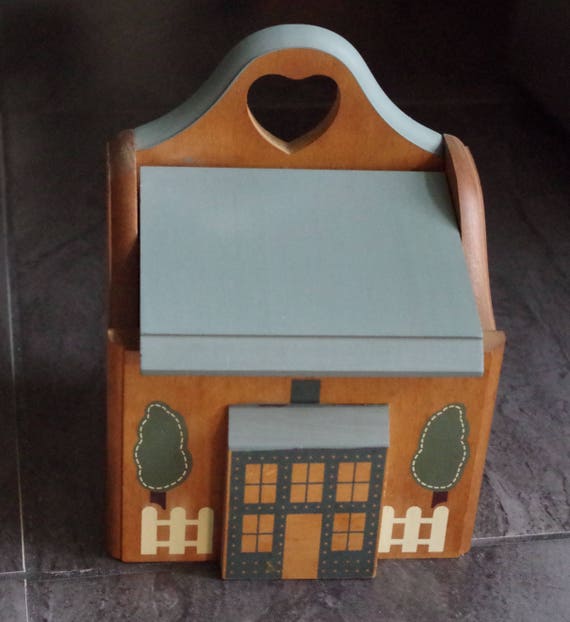 Vintage Wooden House Shaped Recipe Box Full of Betty Crocker | Etsy