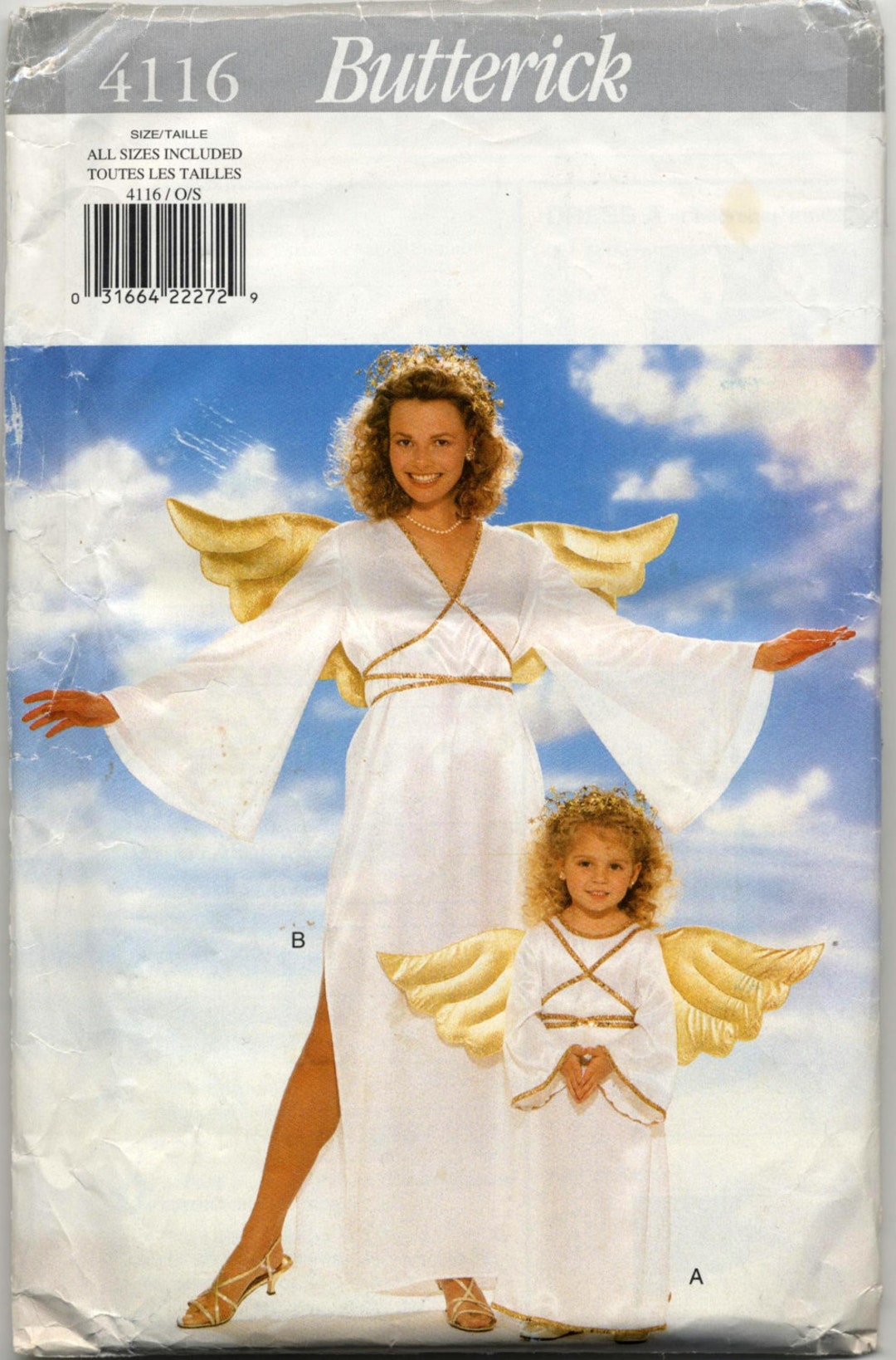 Children' & Misses' Angel Costume Sewing Pattern Butterick 4116 All ...