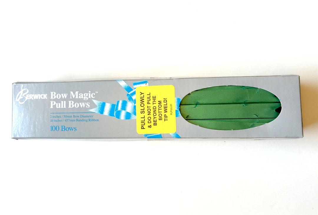 Berwick Green Bow Magic Pull Bows Box of 100 - 100 Green 2" Pull Bows ...