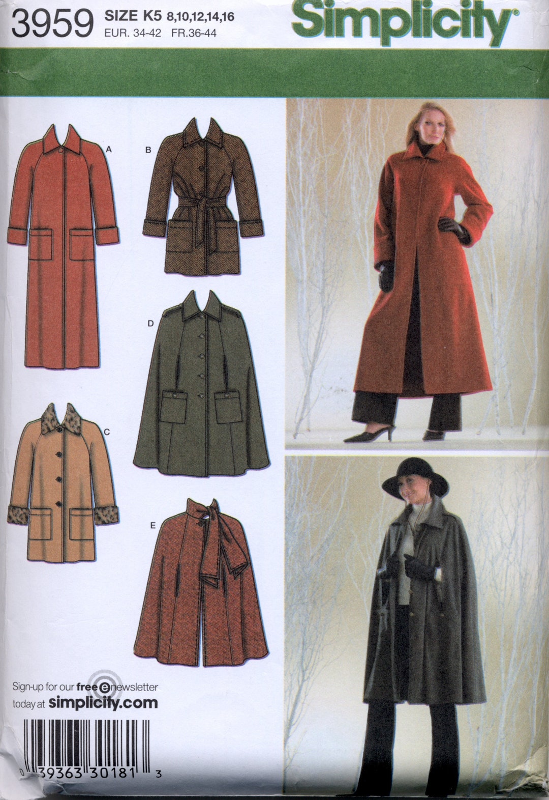 Misses'/miss Petite Lined Coat or Jacket and Lined Cape in - Etsy