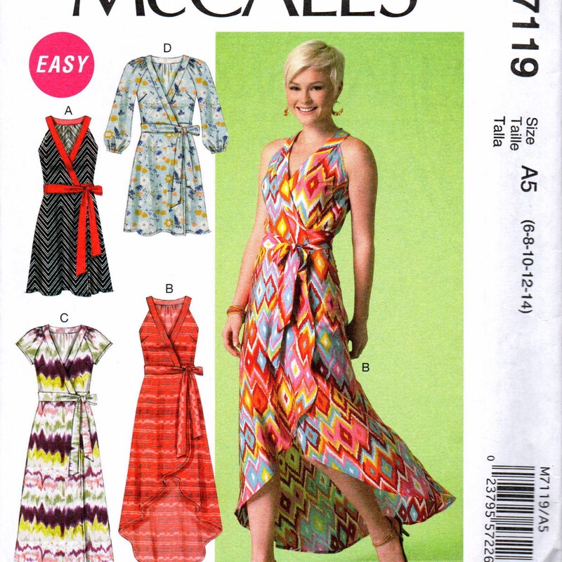 Wrap Dress Sewing Pattern - Etsy