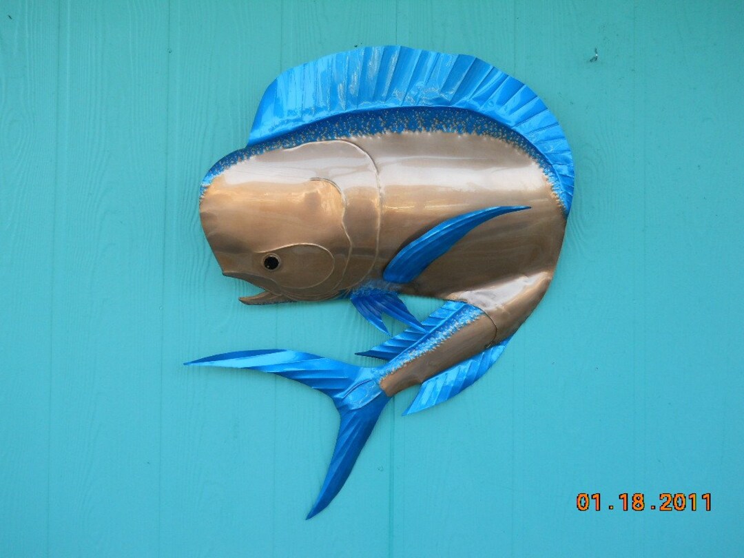 The "bull Dolphin" Mahi Mahi Large Copper Sculpture by David Blaine ...