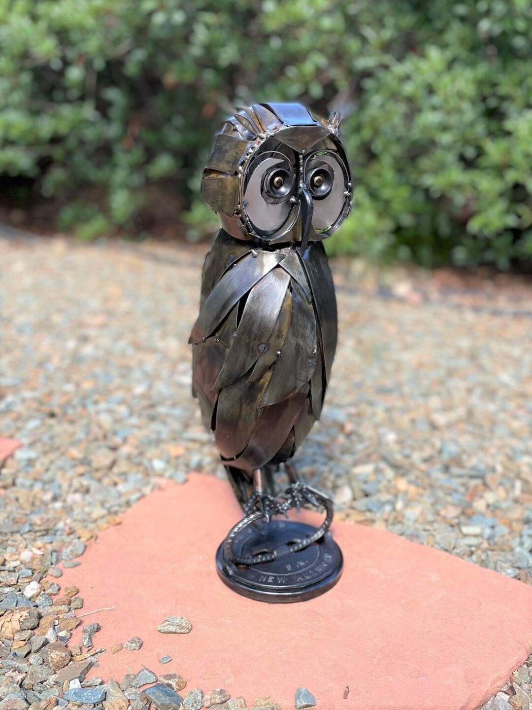 Steel Great Horned Owl Sculpture - Etsy