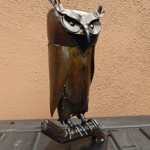 Steel Owl Sculpture - Etsy