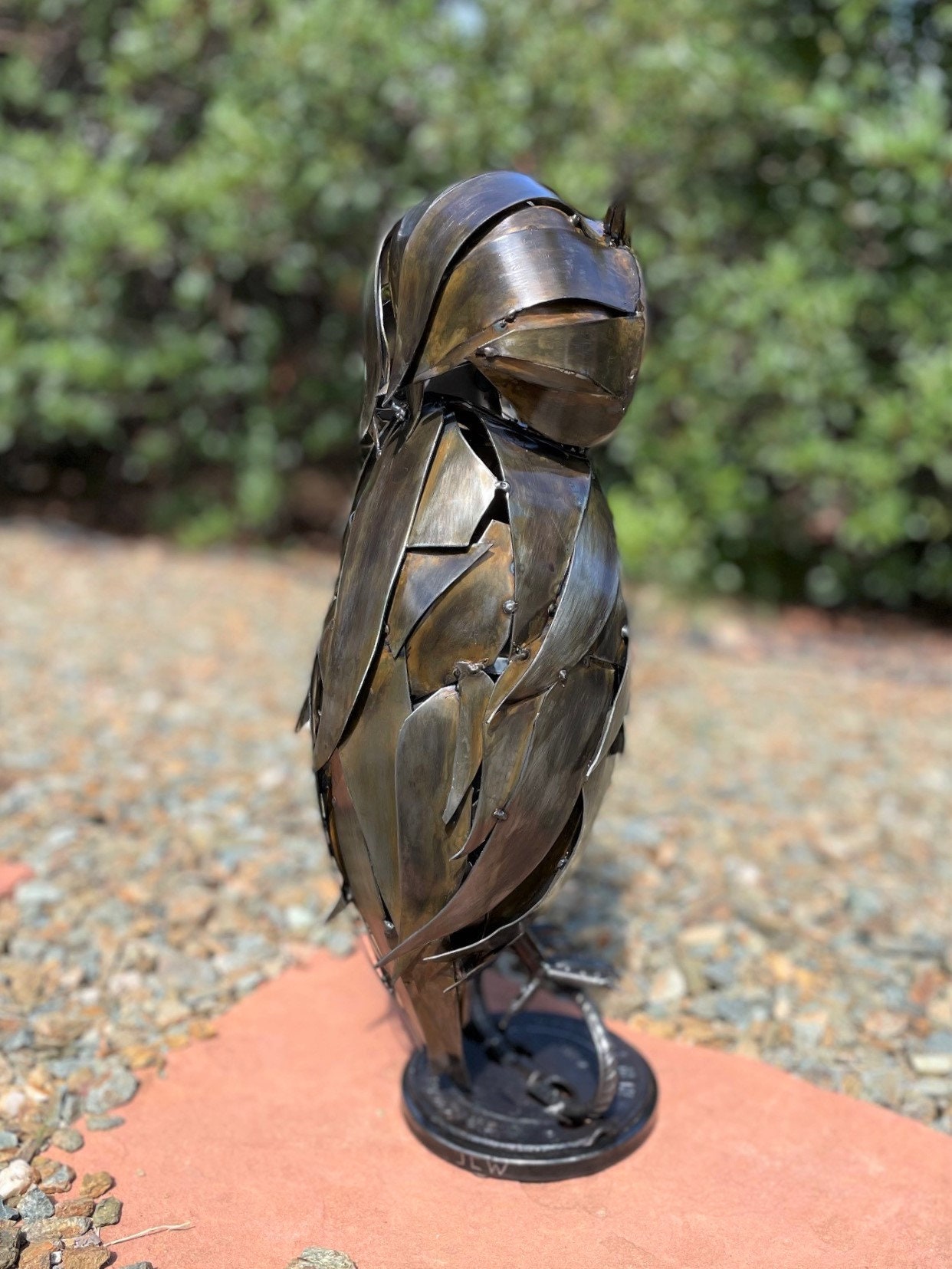 Steel Great Horned Owl Sculpture - Etsy