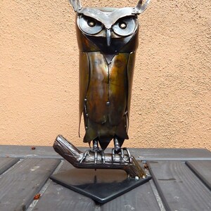 Steel Owl Sculpture - Etsy