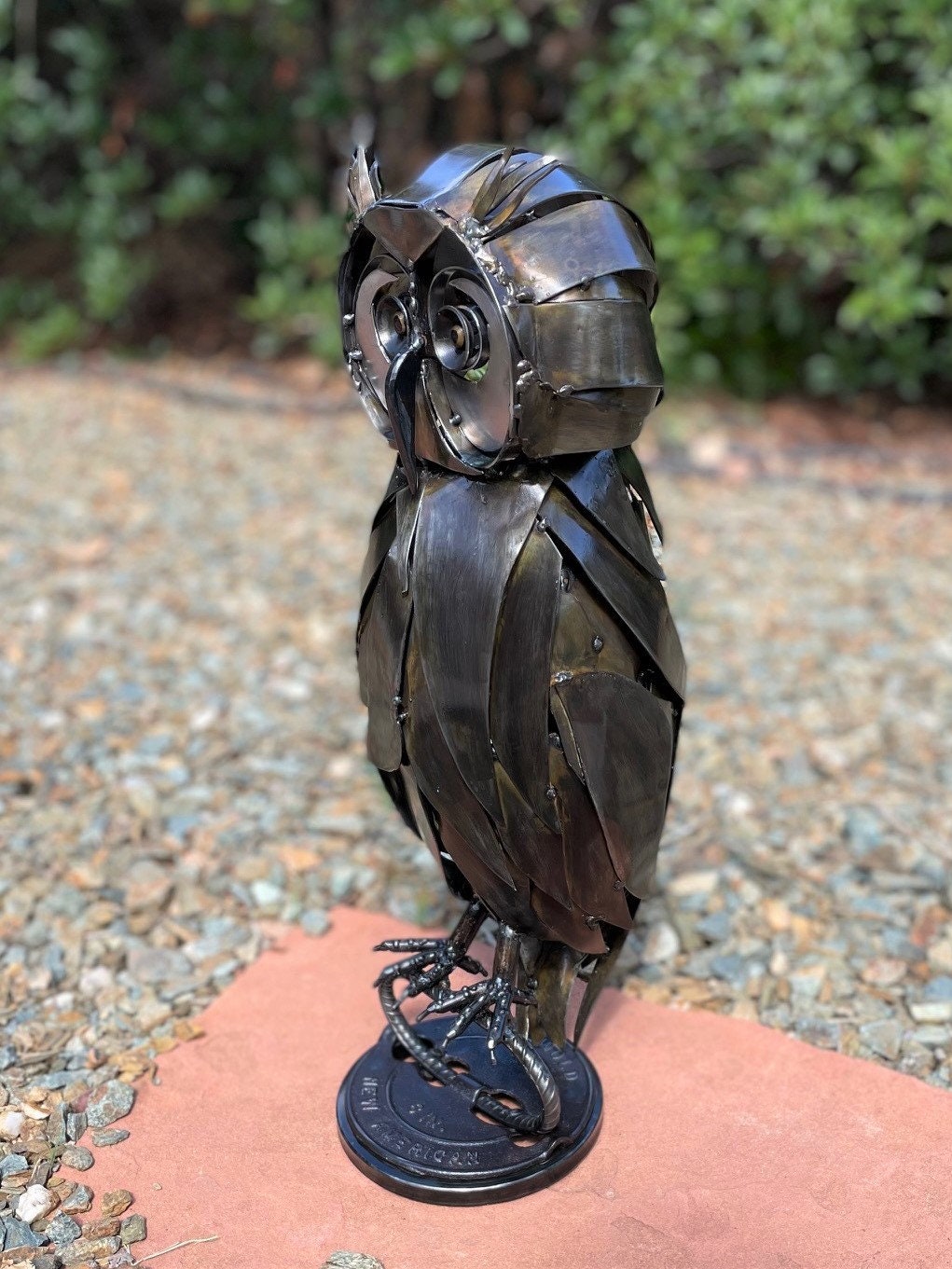 Steel Great Horned Owl Sculpture - Etsy