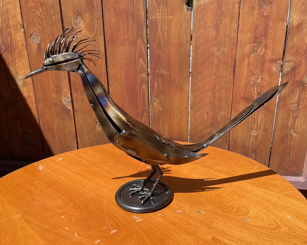 Welded Steel Roadrunner Sculpture - Etsy