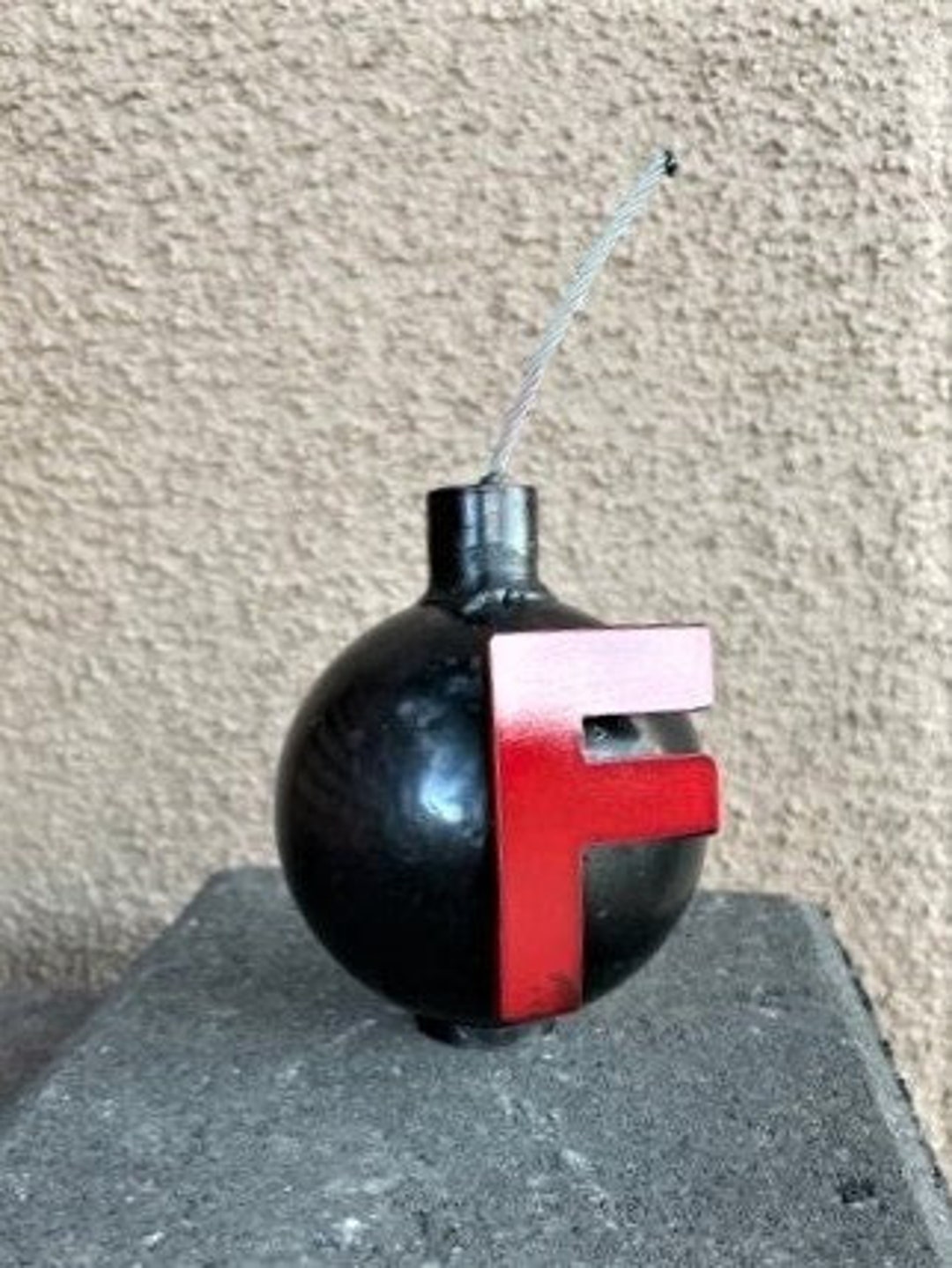 F Bomb Sculpture Paperweight W/ Red F - Etsy