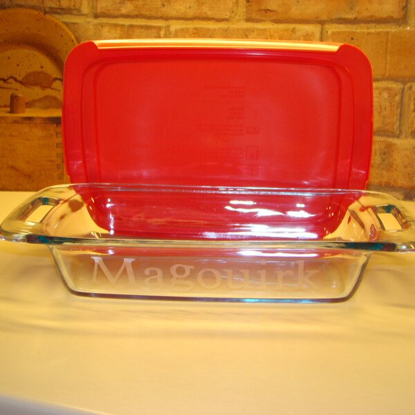 Engraved Pyrex Dish - Etsy