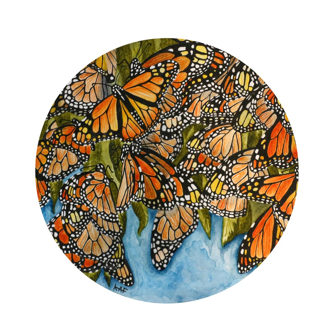 Monarch Butterfly Migration Art Print Watercolor Painting - Etsy