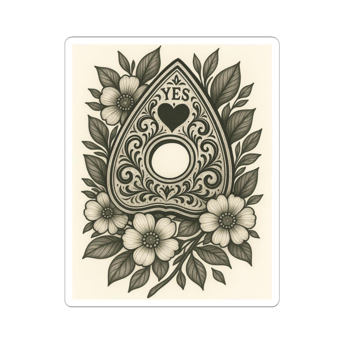Planchette Ouija Board Blessing Kiss-cut Stickers - Floral Design ...