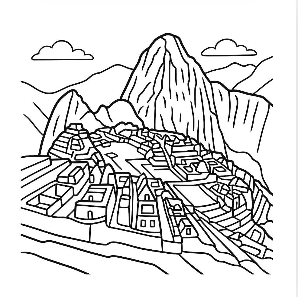 Peru Coloring Book: 27 Pages of Peruvian Culture & Landmarks - Etsy