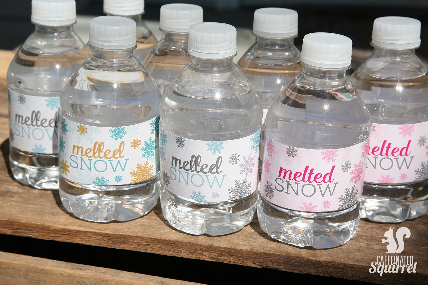Melted Snow Water Bottle Labels Adorable Favors For Birthday | Etsy